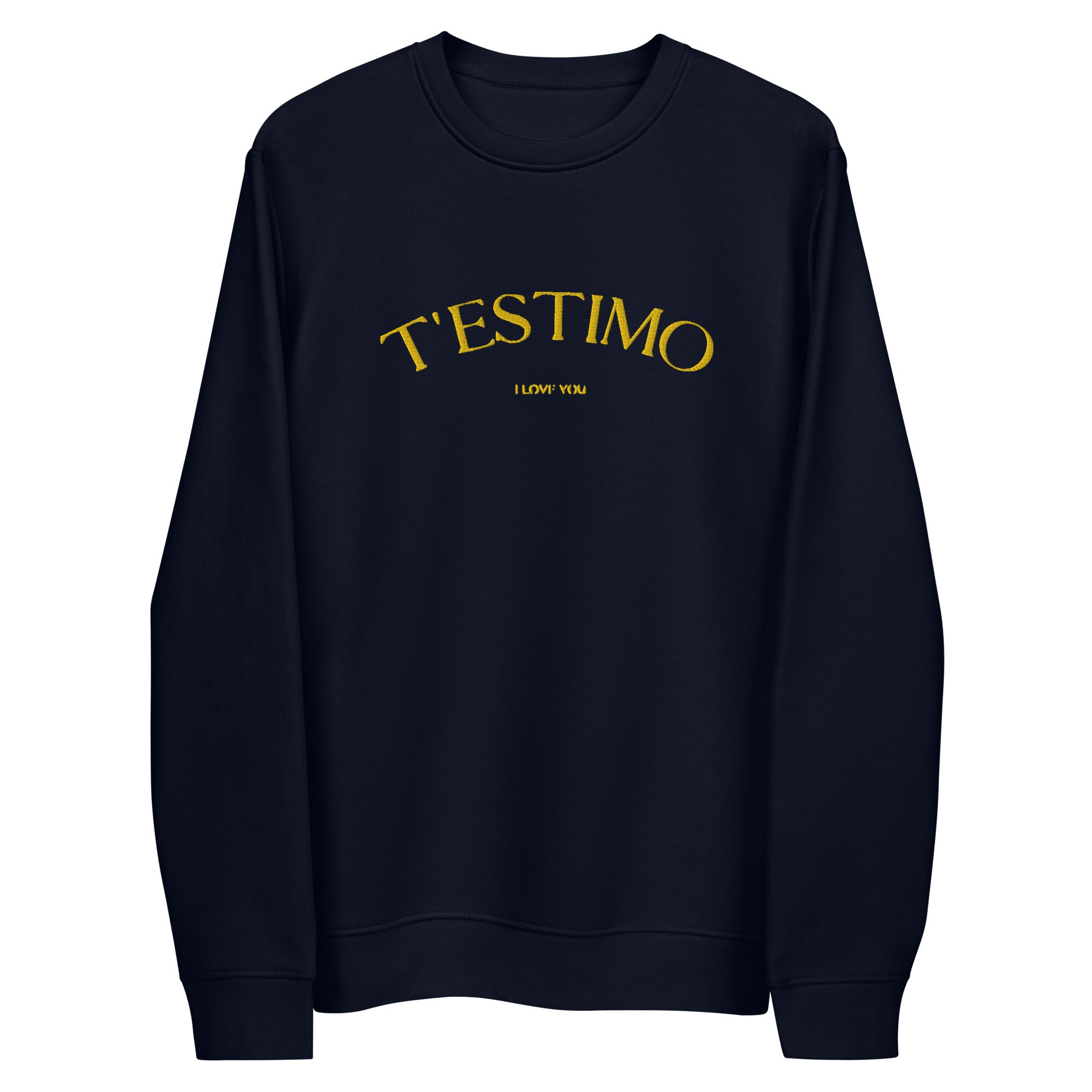 Dessuadora T'ESTIMO. (unisex) | Catalan Words